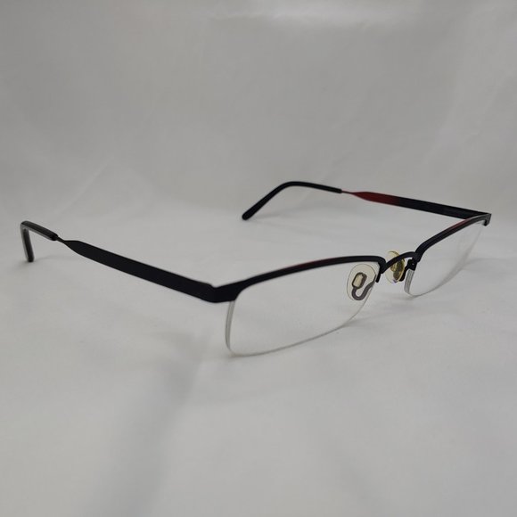 Menrad | Accessories | Menrad Eyeglass Frames Half Rim Metal Black Red ...